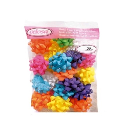 MOÑO DECO REHILETE BRILLO MATE SURT 20PZ-CELOMAGICO-MOÑO/LISTON